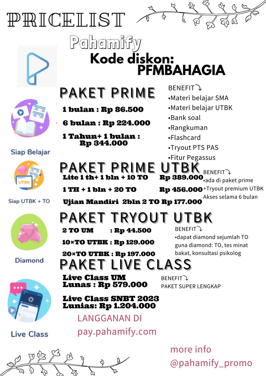 Kode PFMBAHAGIA : Diskon Pahamify on Twitter: Kode PFMBAHAGIA : Diskon Pahamify on Twitter: