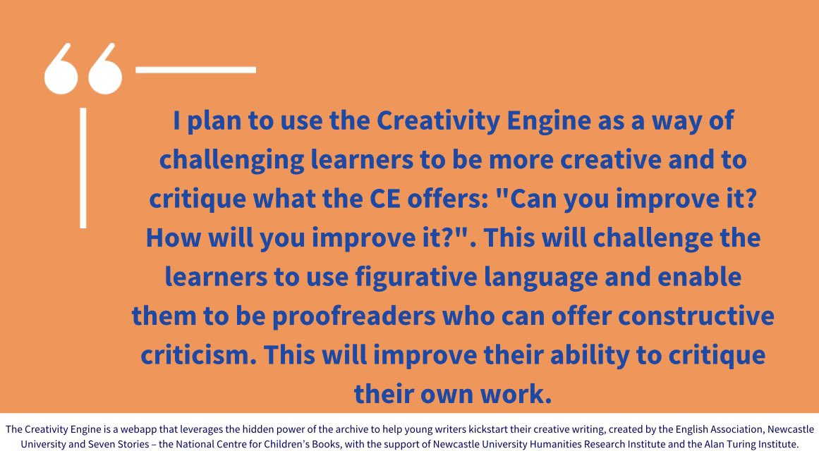 English Association on Twitter: "Creativity Engine now launched 🎉Free to use! #WebApp supports ...