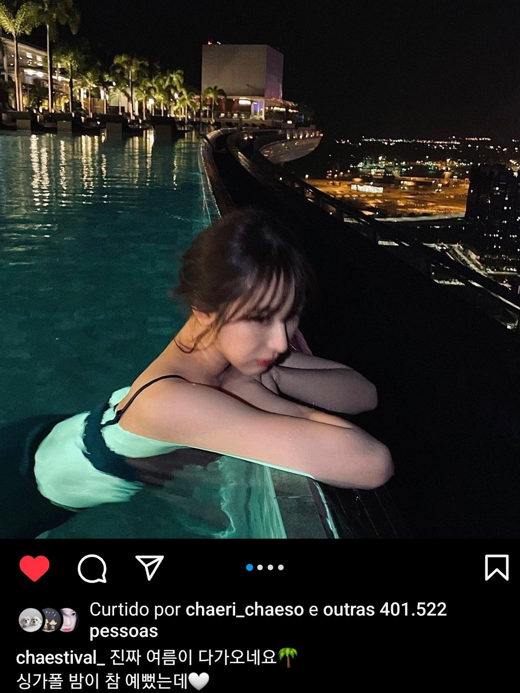 🦋 🐻‍ ️#OverTheMoon on Twitter: "Eunbi liking Chaeyeon liking Singapore pool 🤝 waterbomb Chaeyeon ...