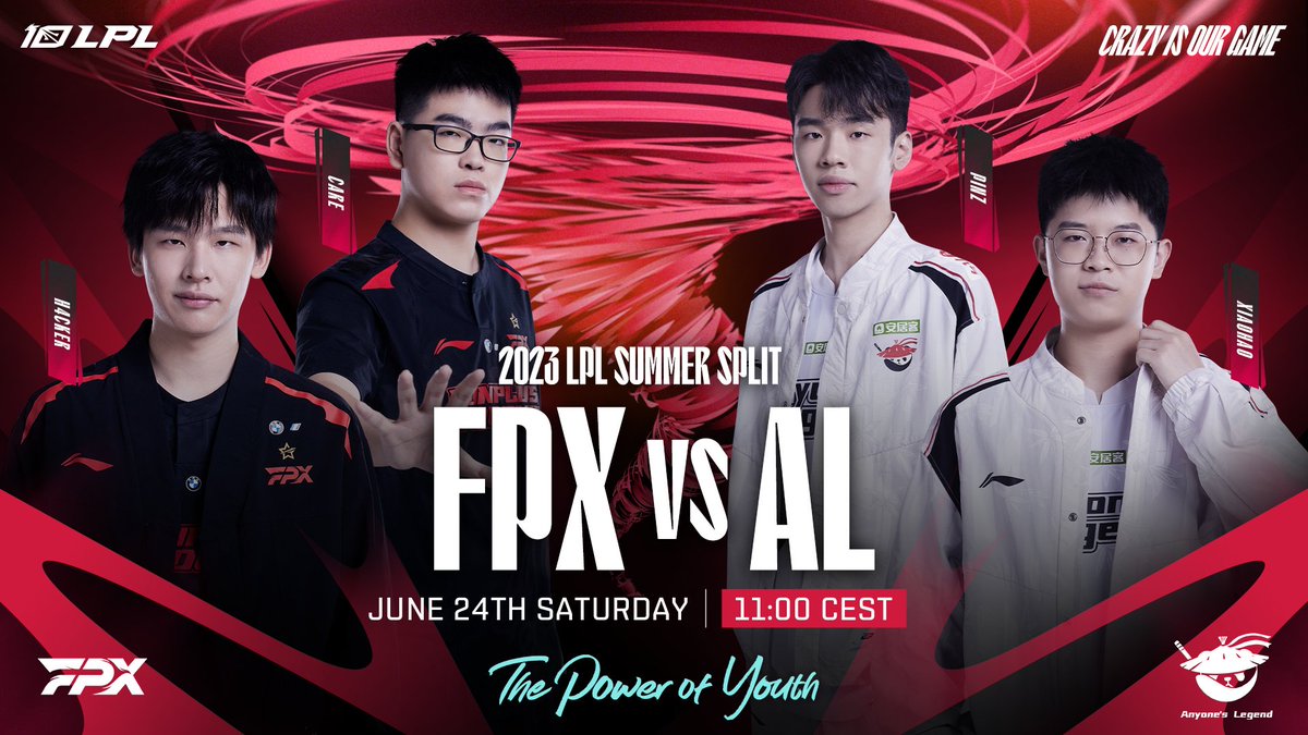 LPL on Twitter: "Both teams are on a mission for another victory. 🔥 It's FPX vs AL! 🔥 Find out ...