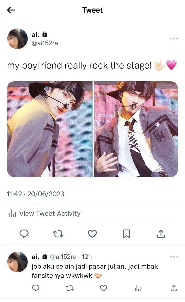 aira on Twitter: "julian: a special performance # jungwon few-tweets au"