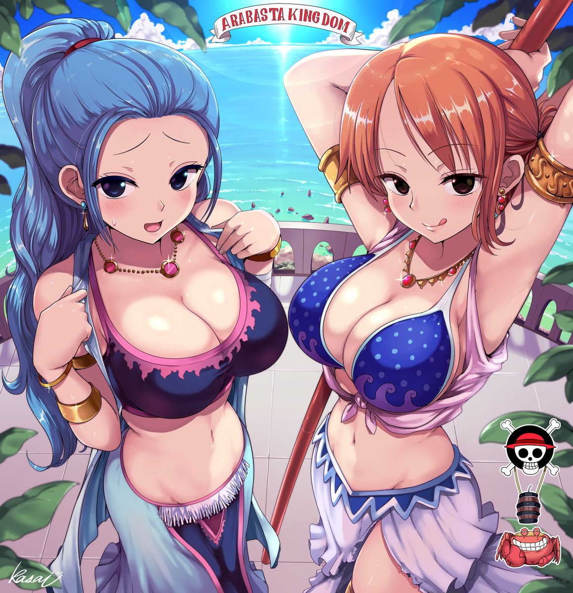 WaifuZodiac on Twitter: "Nami and Nefertari Vivi from One Piece Source:https://pixiv.net/en ...