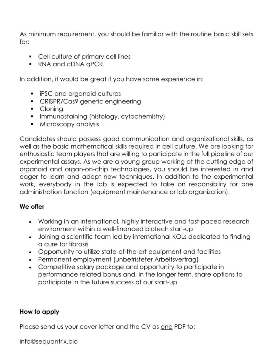 Rafael Kramann, MD PhD on Twitter: "We are hiring research technicians at http://Sequantrix.bio ...