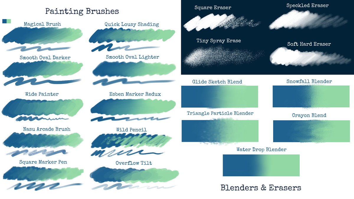 💙자료백업계★★★★★ on Twitter: "Variety Brush Pack for Clip Studio Paint 무료 클립스튜디오 브러쉬 팩 https ...