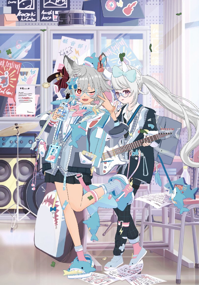 夜瑠「よる」🌙 ·̩͙ On Twitter ギターよこせやがれください ˙꒳ ˙ ないすぅ衣装 Mirrativ