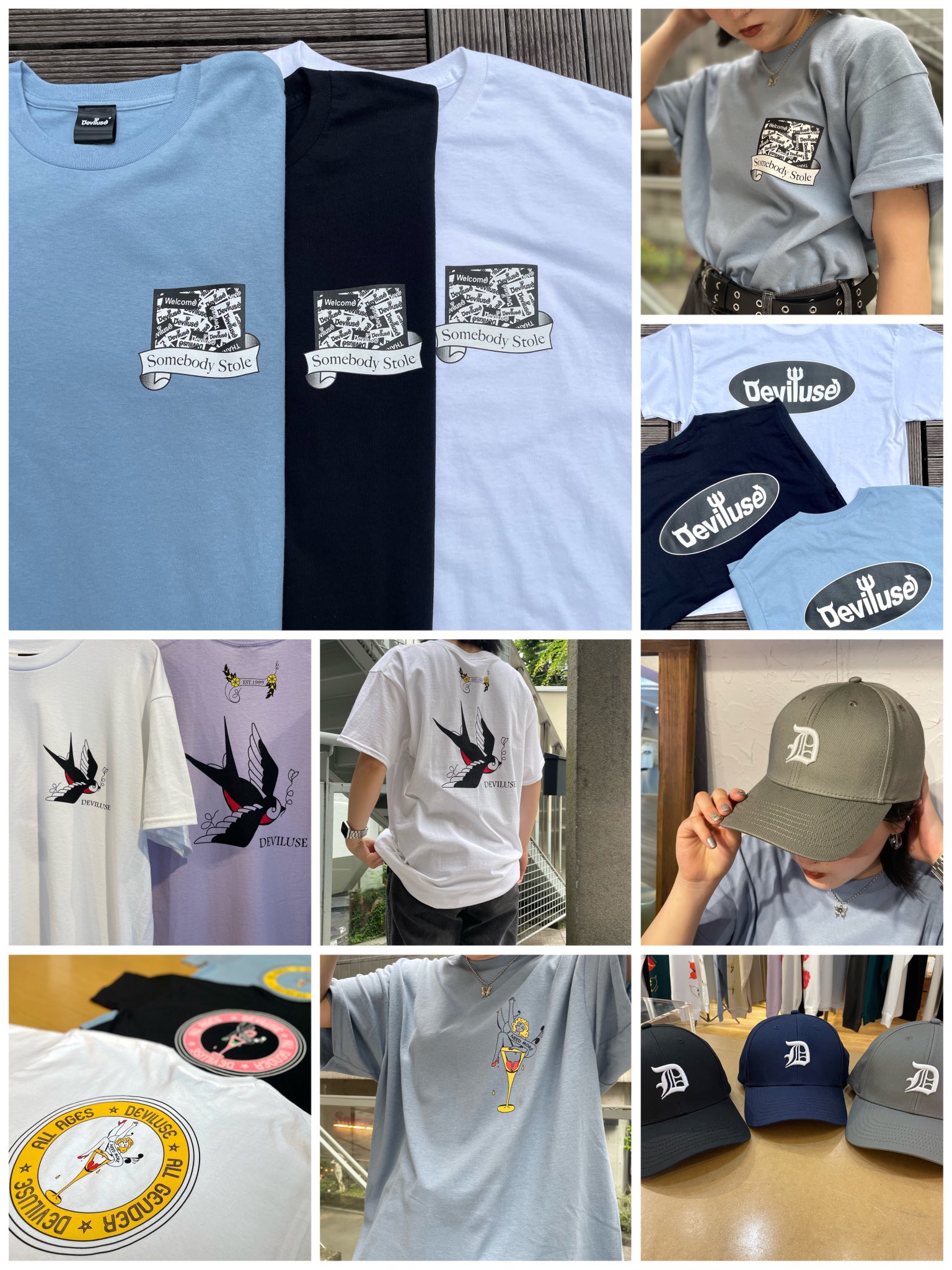 deviluse Flag Store on Twitter: "販売開始‼️ Somebody Stole T-shirts ∟Black, White, Stone Blue ∟S-XL ...