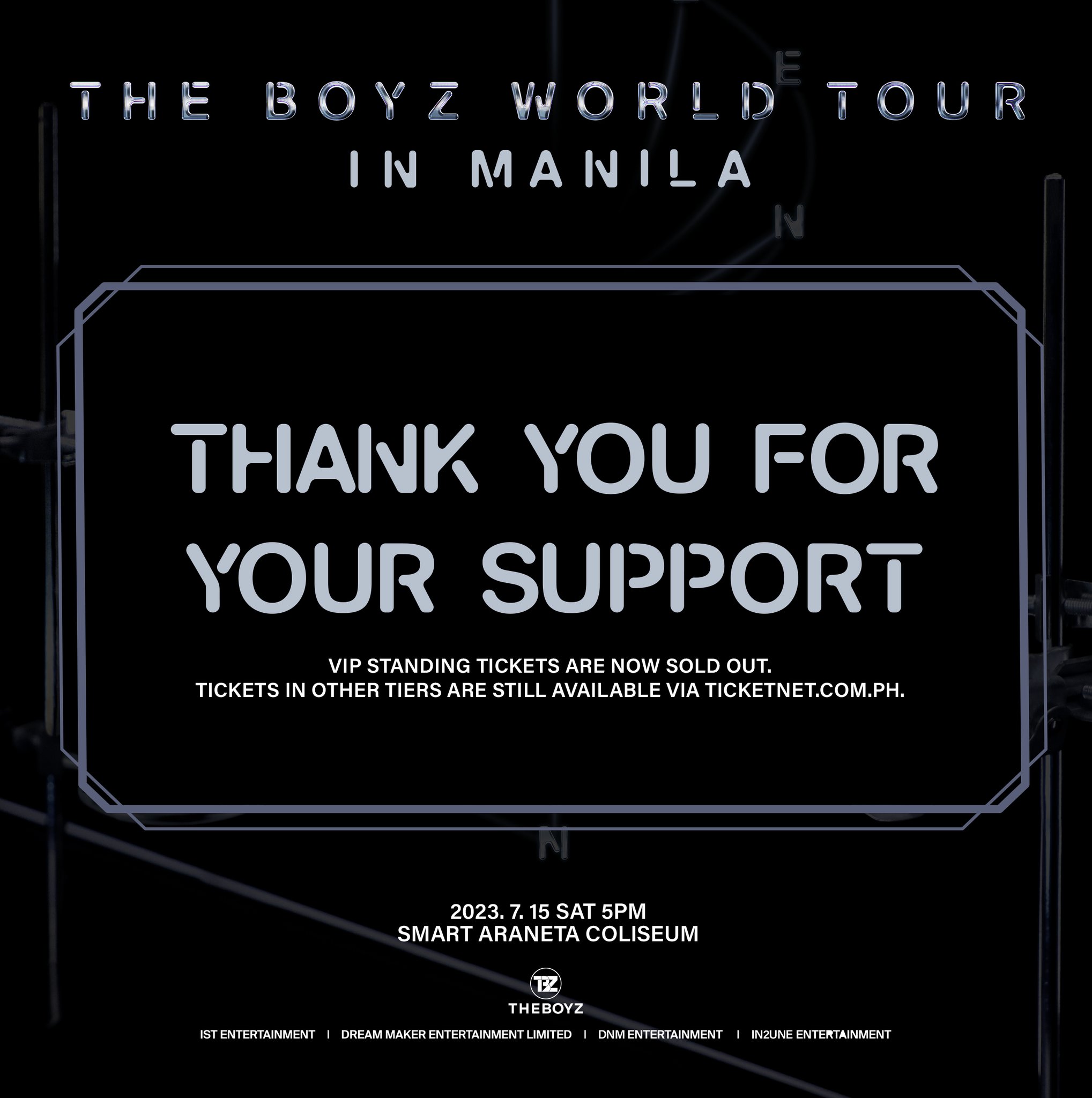 DNM Entertainment on Twitter: "[📢] ANNOUNCEMENT: As of 6:30PM, All VIP STANDING tickets for # ...