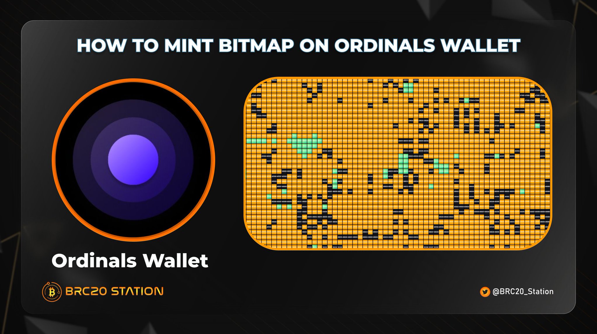 BRC20 Station 🟧 on Twitter: "🔥 How to mint #bitmap on @ordinalswallet 🔥 #Bitmap is becoming a ...