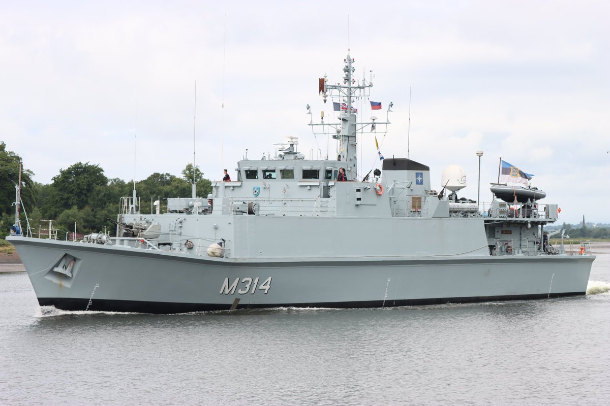 WarshipCam on Twitter: "Estonian Navy Sandown-class minehunter ENS Sakala (M314) coming into ...