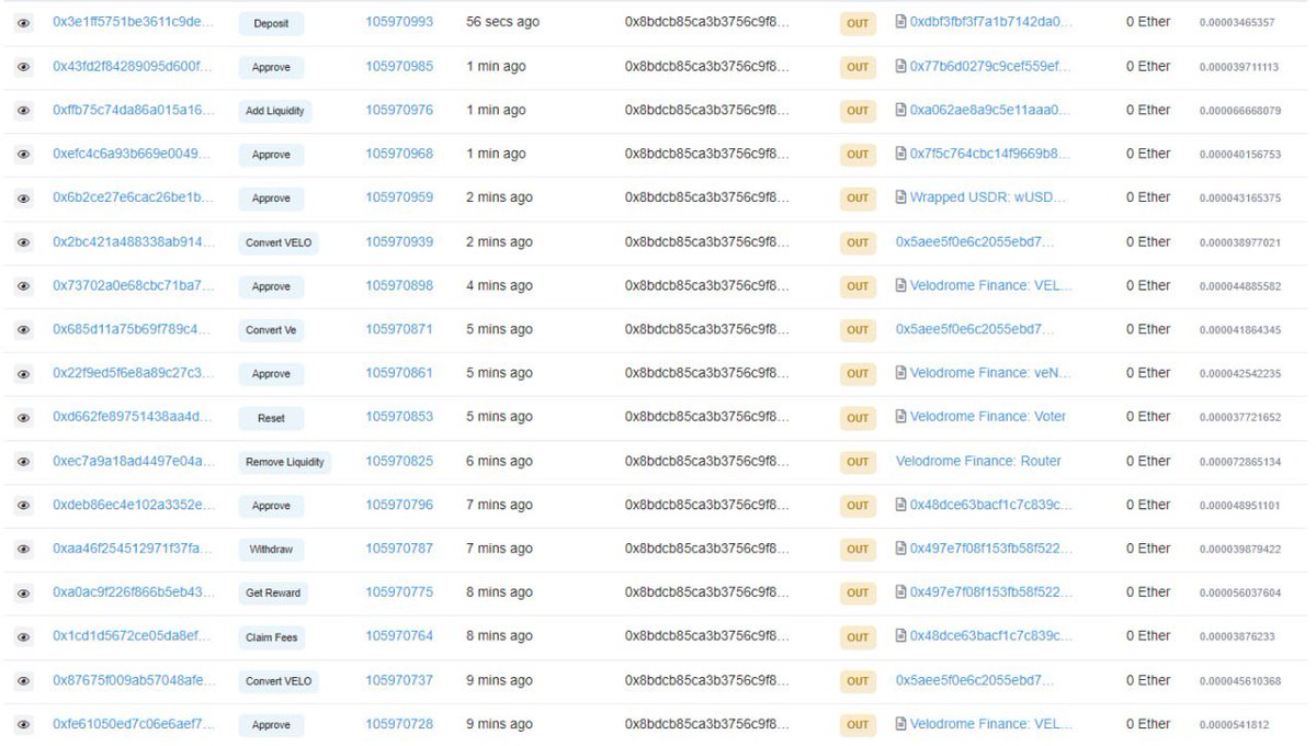 CoinStudy on Twitter: "For ALL these transactions on @optimismFND / @VelodromeFi we spent ONLY 1 ...