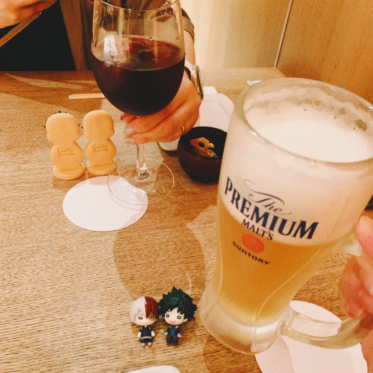 todoroki shouto alcohol cup multiple boys character doll table holding ...