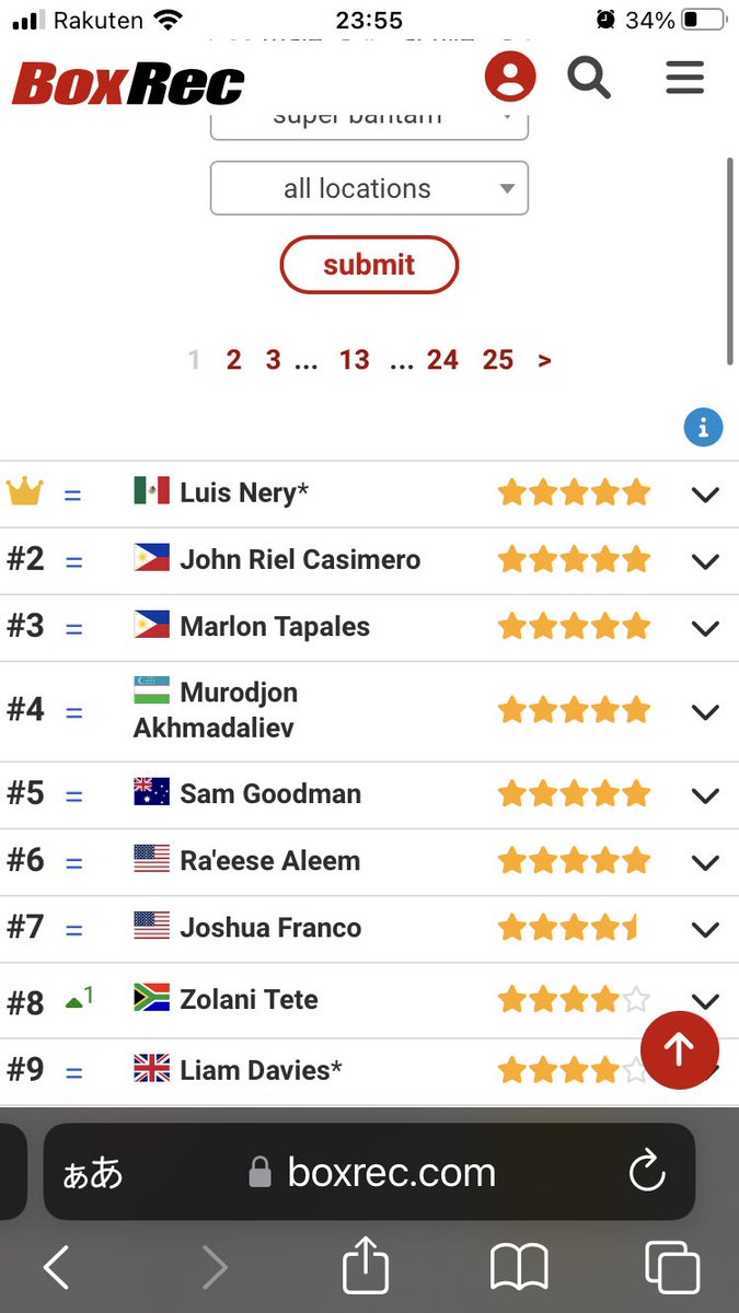 海外ボクシングマニア！🥊 on Twitter: "体重大幅超過したフランコ、Boxrecではスーパーバンタム級にぶち込まれてるの笑う"