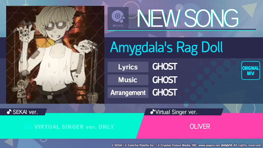 HATSUNE MIKU: COLORFUL STAGE! 🟡 on Twitter: "Song of the Day: "Amygdala's Rag Doll" by GHOST ...