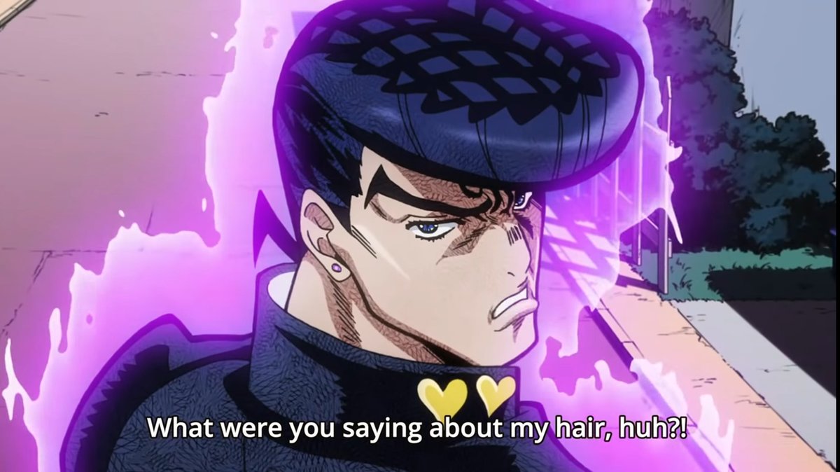 JOL on Twitter: "NEVER INSULT JOSUKE'S HAIR"