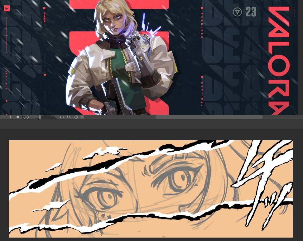 πhunny π Ax G52π On Twitter P5 X Valorant Deadlock Wip Im Drawing