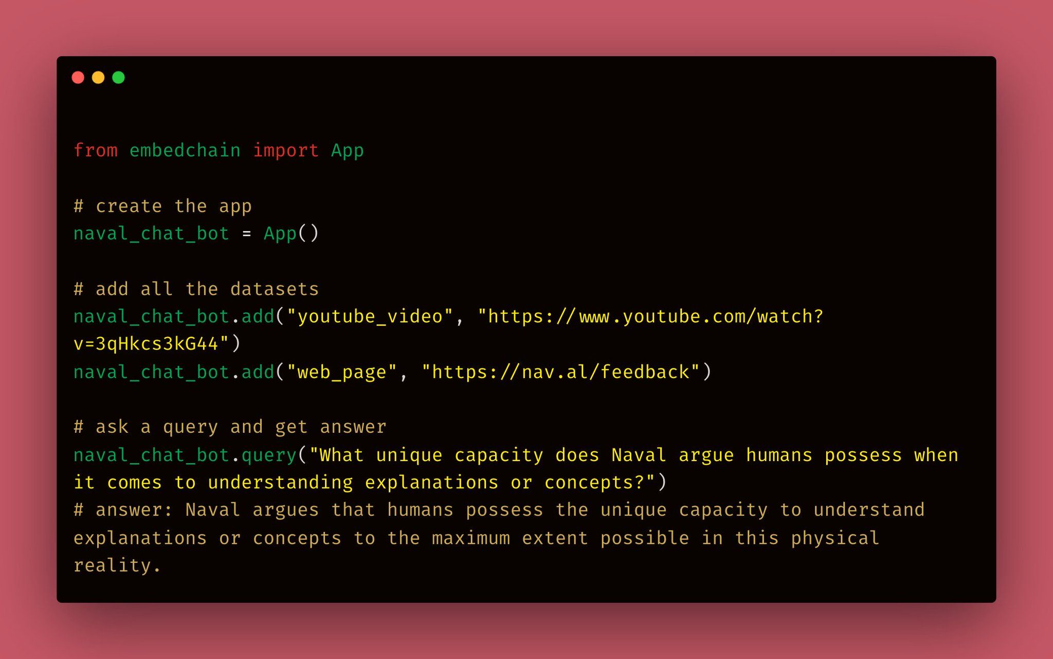 Lior⚡ on Twitter: "EmbedChain - a new framework to easily create LLM-powered bots over any ...