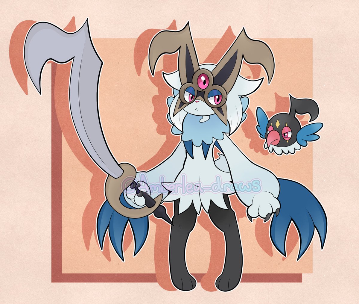 Amberlea Comms Open on Twitter: "Meowscarada/Honedge/Chatot fusion!⚔️🦜"