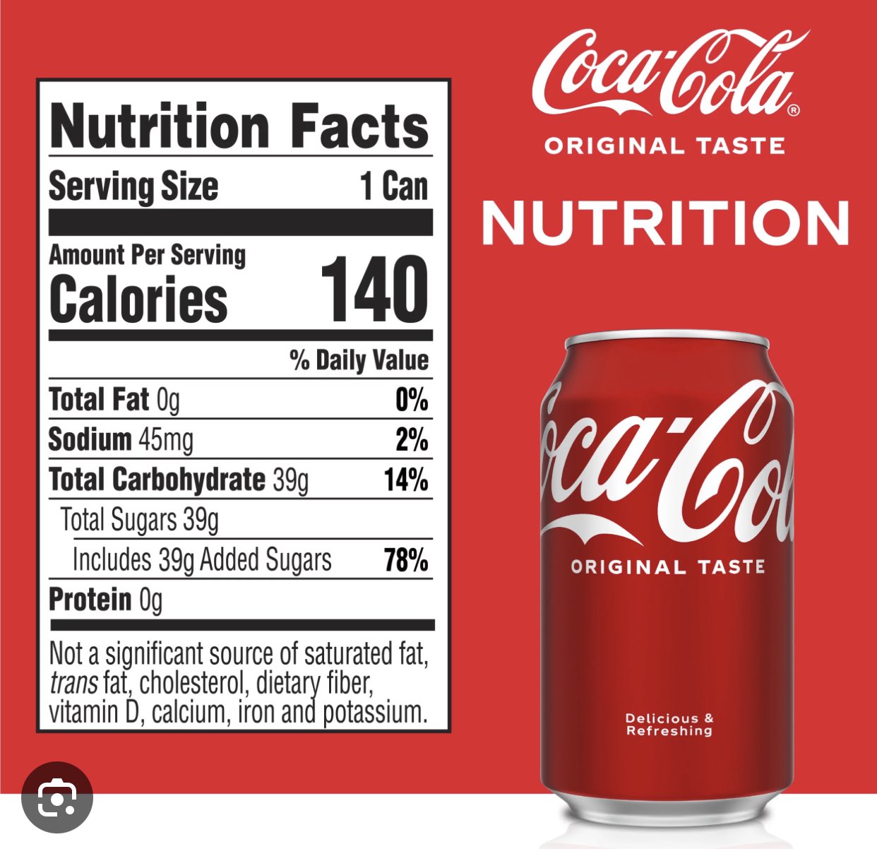 PaulT on Twitter: "@hwdbeachgirl Look at Coke’s nutritional profile: A whopping 9.75 teaspoons ...