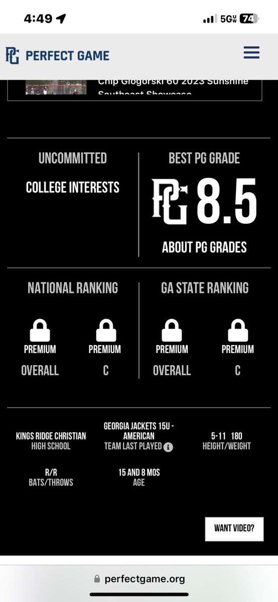 PG Showcases on Twitter: "RT @ChipGlogorski: Thank you for the grade and write up @PG_Georgia ...