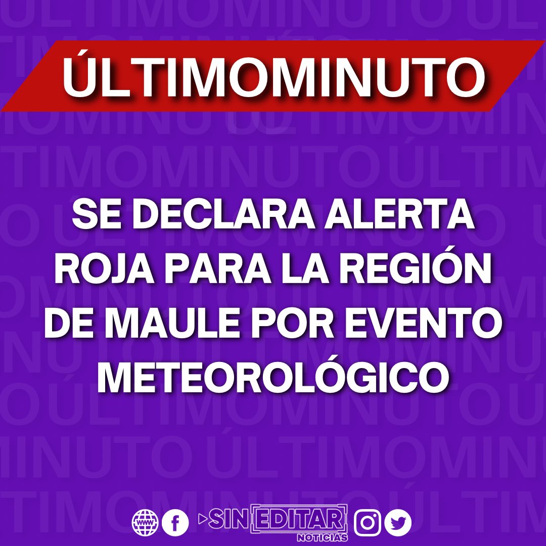 Sin Editar Noticias On Twitter 🟣 Últimominuto Se Cancela Alerta