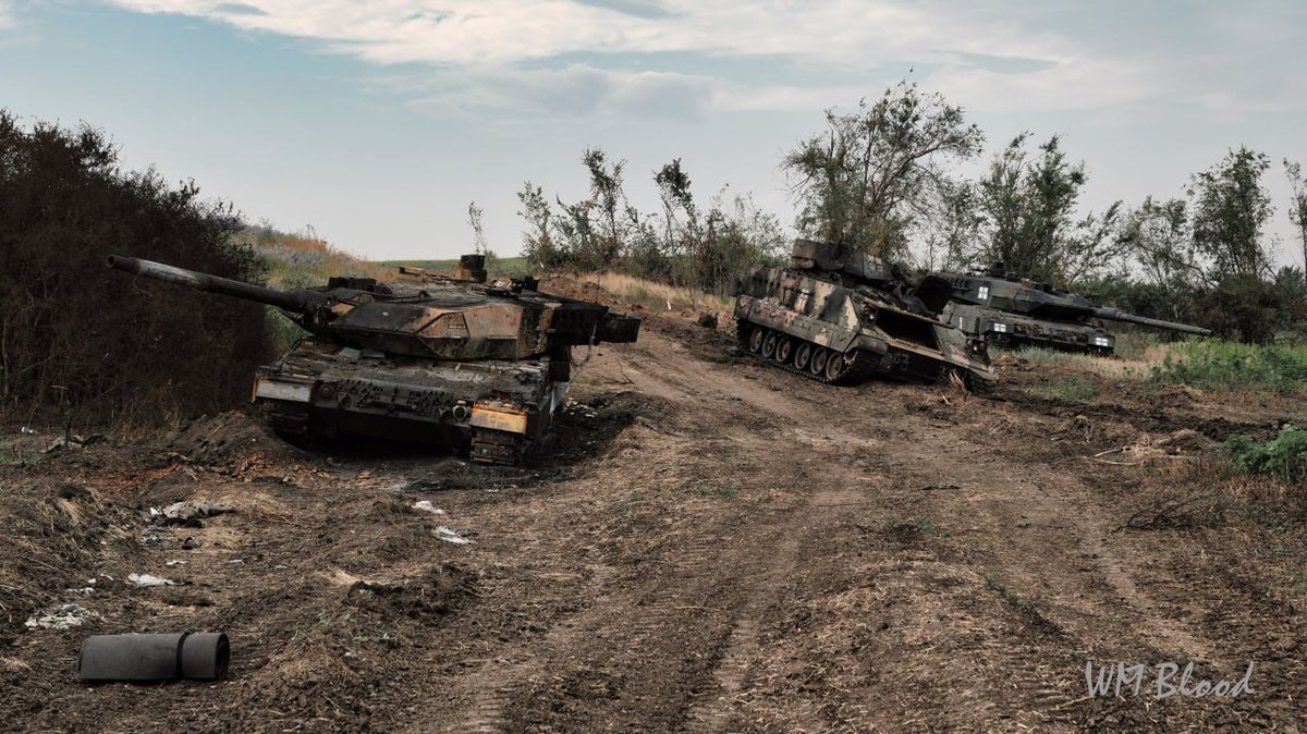 Hans de Vreij on Twitter: "RT @Militarylandnet: 📷Destroyed Ukrainian Leopard 2A6, M2 Bradley and ...