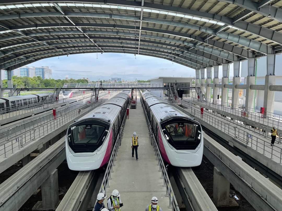 Nath 🇹🇭 on Twitter: "🇹🇭 The second driverless monorail in Thailand, MRT Pink Line, completion ...
