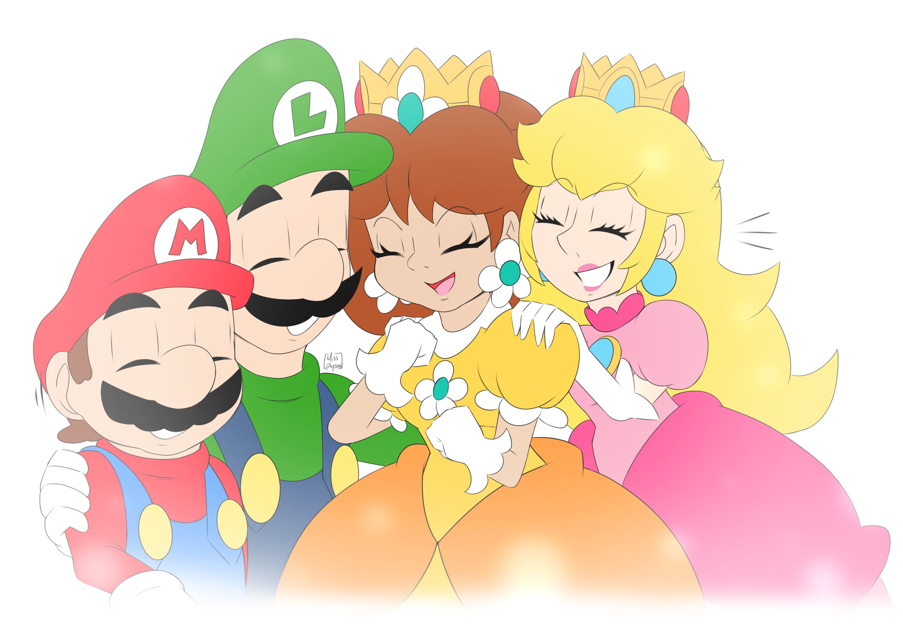 Daisy And Luigi Mario And Peach