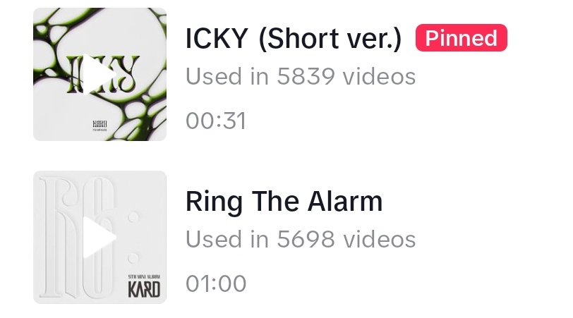 KARD Charts on Twitter: ".@KARD_Official's 'ICKY' (5,839) surpassed 'Ring The Alarm' (5,698 ...