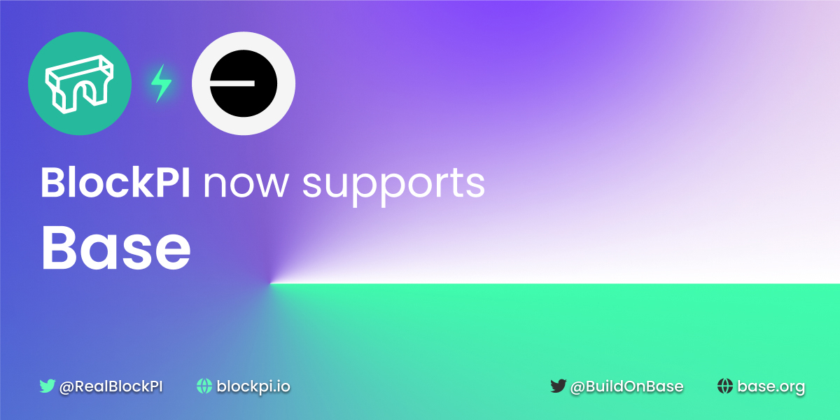 BlockPI on Twitter: "🎉Exciting news! 🪩BlockPI supports Base! Get a free account👉https ...