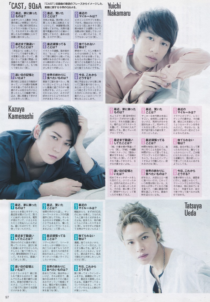 Karen Pang on Twitter: "[Scans] KAT-TUN - TV LIFE 2018.07 Scanned by me #KATTUN"