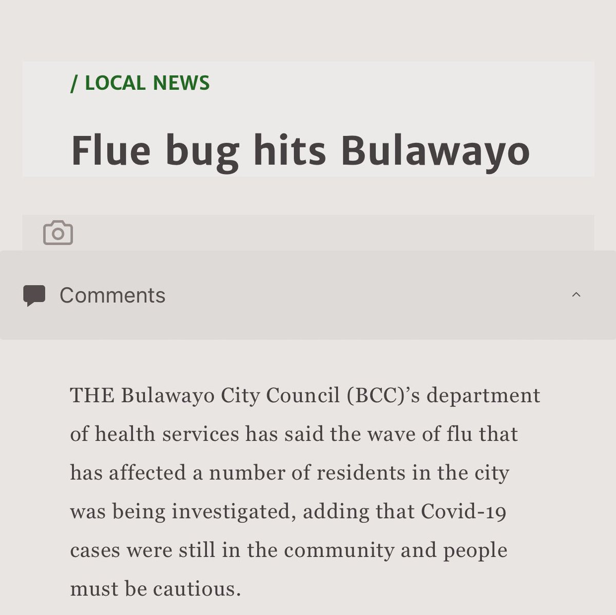 Brighton on Twitter: "Flue bug hits Bulawayo. #Bulawayo"
