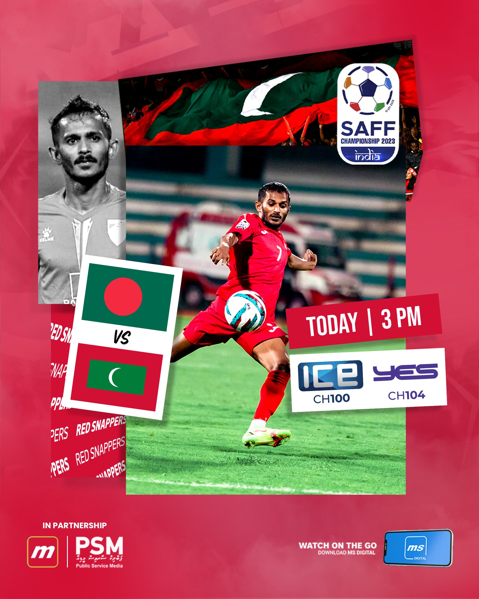 Medianetmv on Twitter: "MATCHDAY TWO! 🔥 🇧🇩 Bangladesh vs Maldives 🇲🇻 SAFF Championship 2023! 🏆 📺 ...
