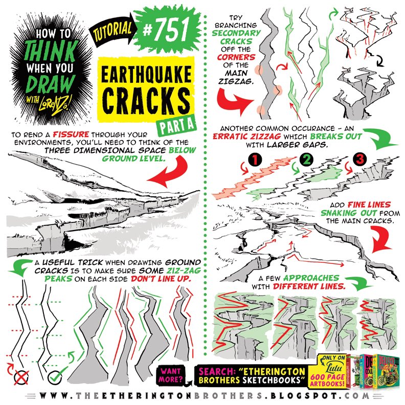 Etheringtonbrothers On Twitter Earthquake Cracks Part One From The How To Think When You Draw