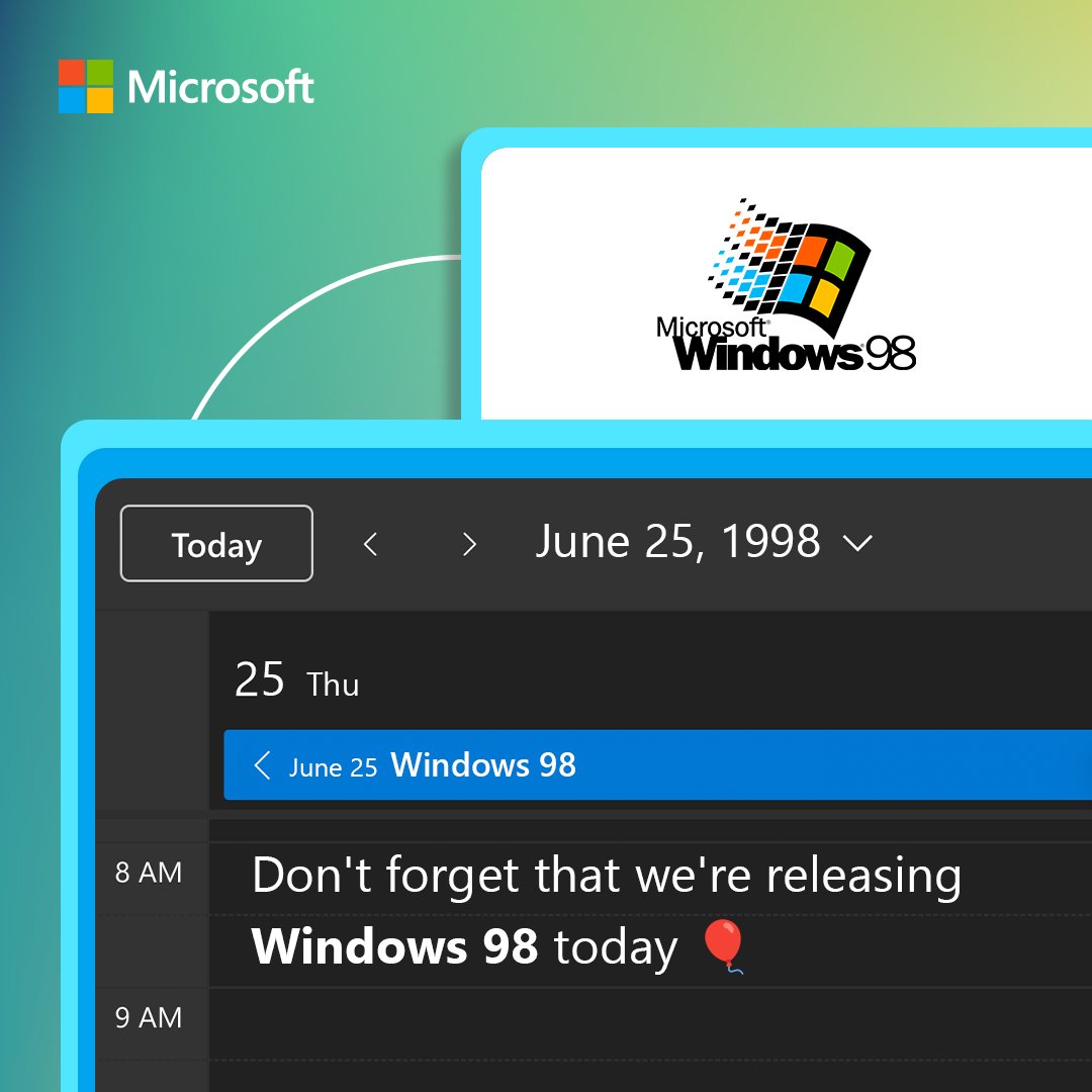 Microsoft UK on Twitter: "Today we celebrate the 25th birthday of @Windows 98🎈 What are your ...