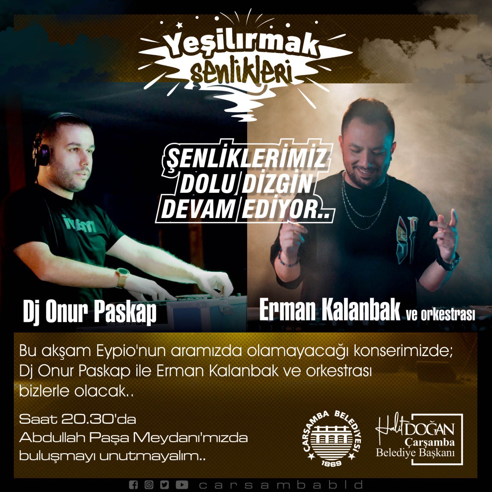 Halit Doğan 🇹🇷 on Twitter: "Yeşilırmak Şenliklerimiz dolu dizgin devam ediyor..😊 Bu akşam Eypio ...