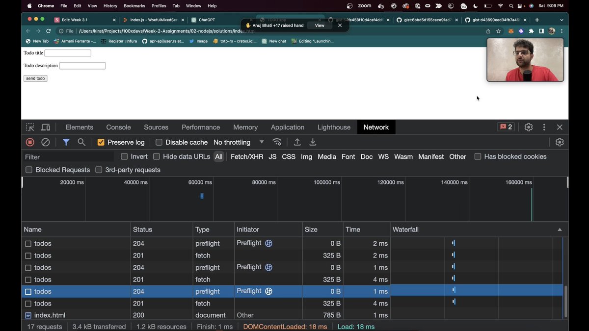 Mugdhatanu Dev Goswami on Twitter: "Week 3.1 of @kirat_tw's full stack open source cohort ...
