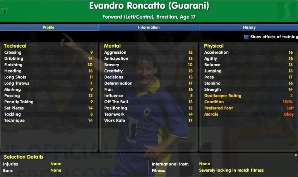 FM Ultras on Twitter: "🔥Evandro Roncatto Une star de Championship Manager 03/04 et c'est ...