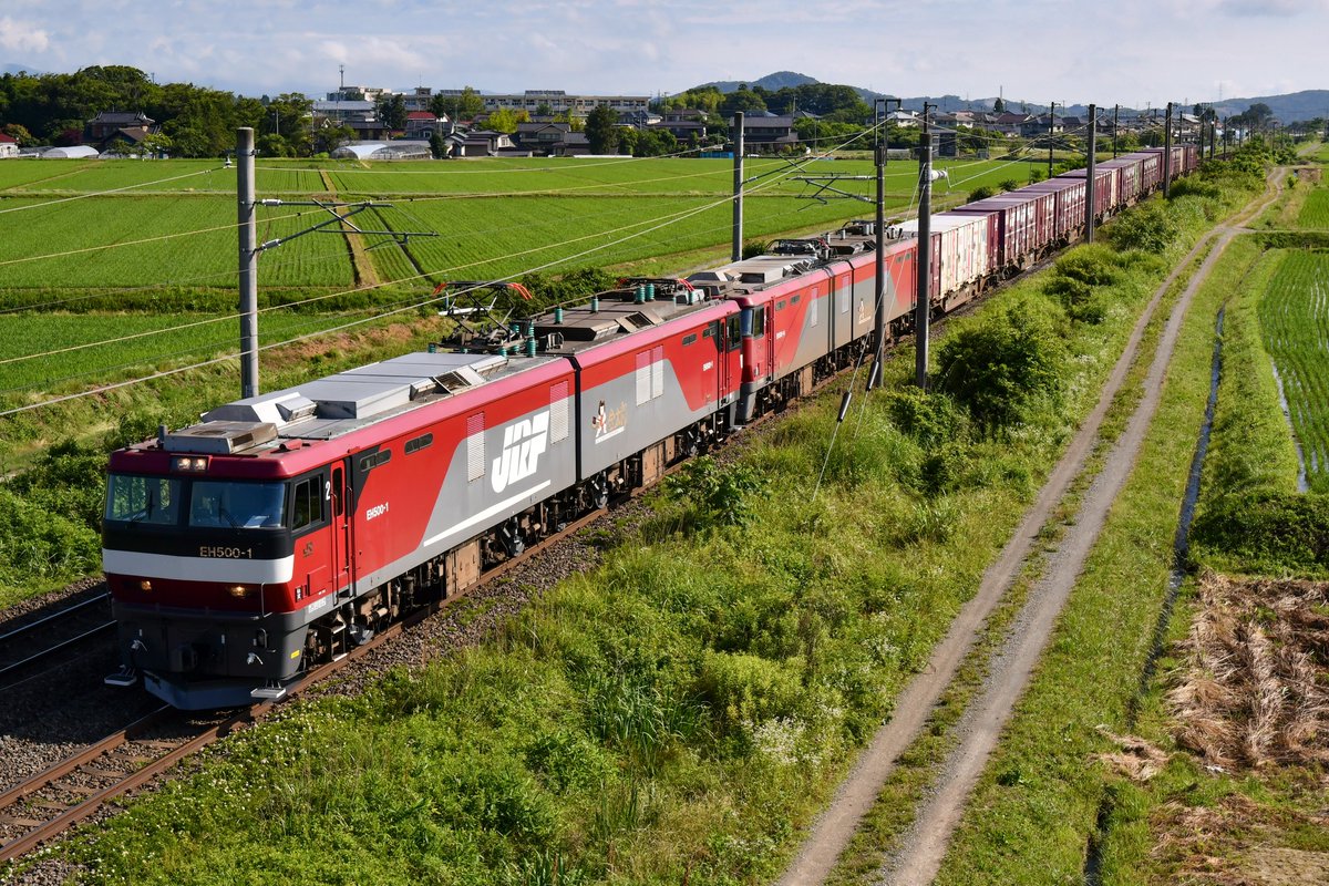 鈴🎌︎︎︎︎︎ on Twitter: "2080レ EH500-1+EH500-14(次ム)+コキ18車 ※郡山貨物ターミナルへ回送 2023/06/25"