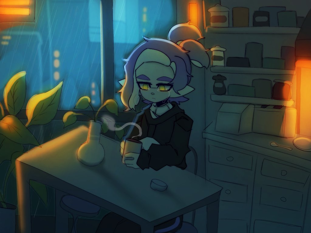 tofuu_spl on Twitter: ""Tranquility" Some vent/ comfort art i guess to distract myself,, the ...