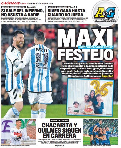 Diario Crónica On Twitter La Tapa De Abrazodegol De Diariocrónica