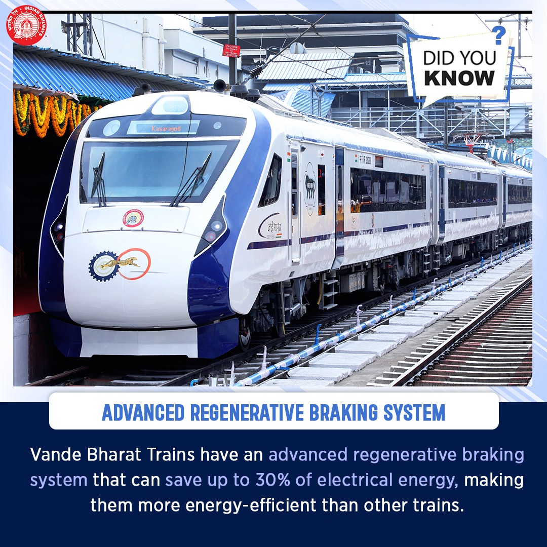 Ministry of Railways on Twitter: "Did you Know? Vande Bharat Express Coaches are equipped with ...