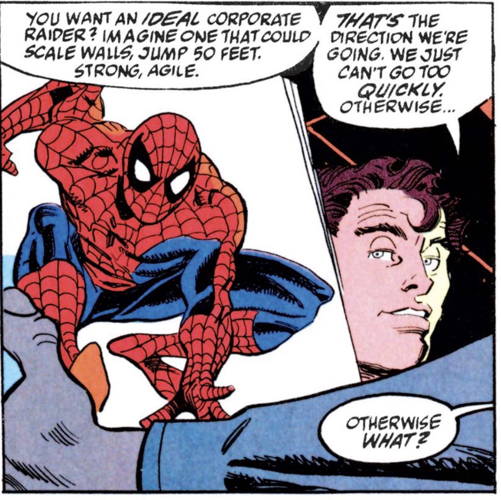 스파이더맨 코믹스 On Twitter 미구엘이 맡은 프로그램은 생명체의 유전자를 변형해서 알케맥스 사에 이바지하는 강력한 사립병사를 만드는 게 목적이었어요 목표샘플