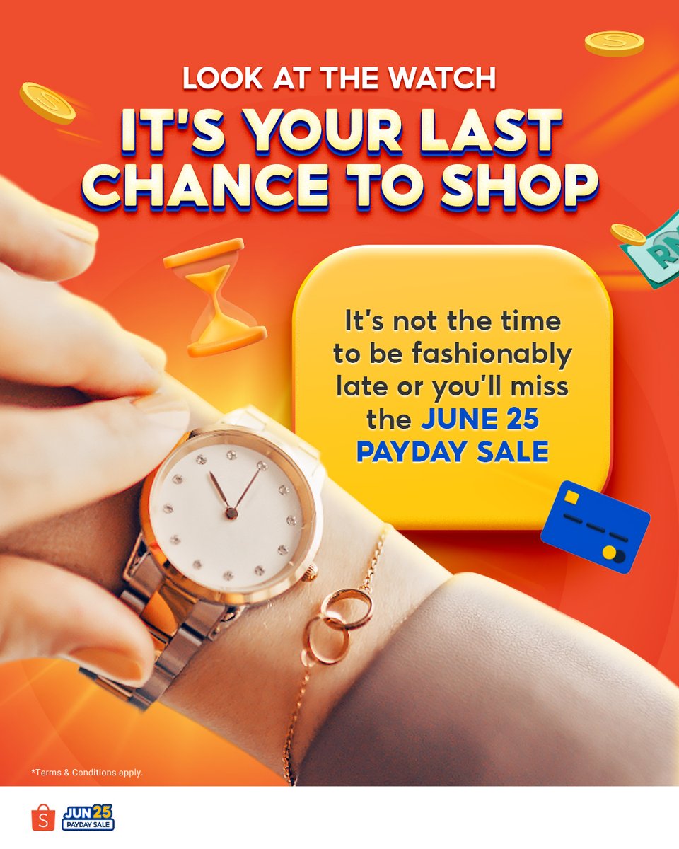 Shopee Malaysia on Twitter: "Tick tock, tick tock! 2 hours left to enjoy June 25 Payday Sale ...