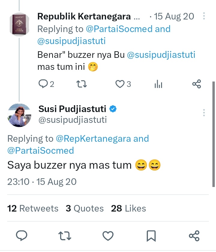 #99 on Twitter: "Kebalik, Bu Susi yg buzzer kami."