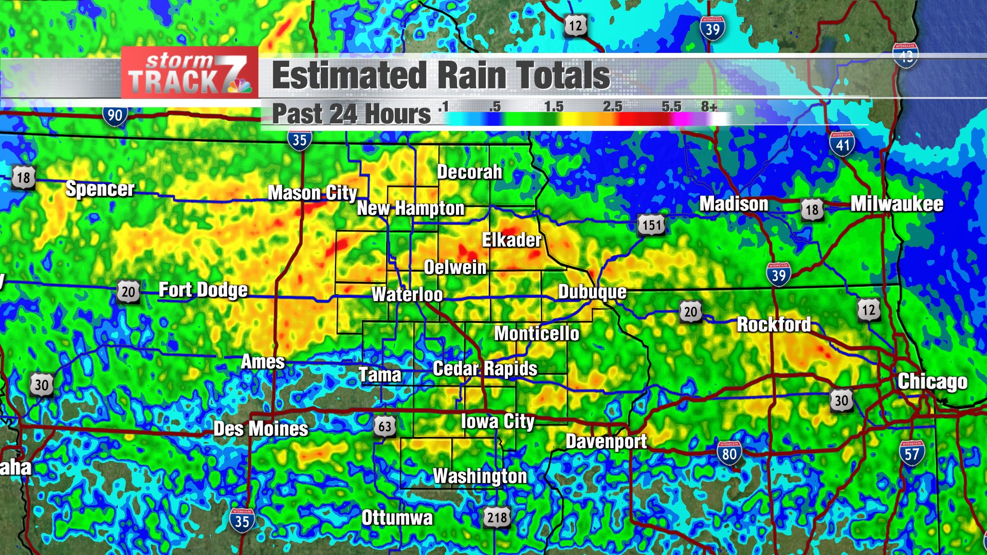 KWWL Storm Track 7 on Twitter: "About 160 entries later, the rainfall totals are here. Although ...