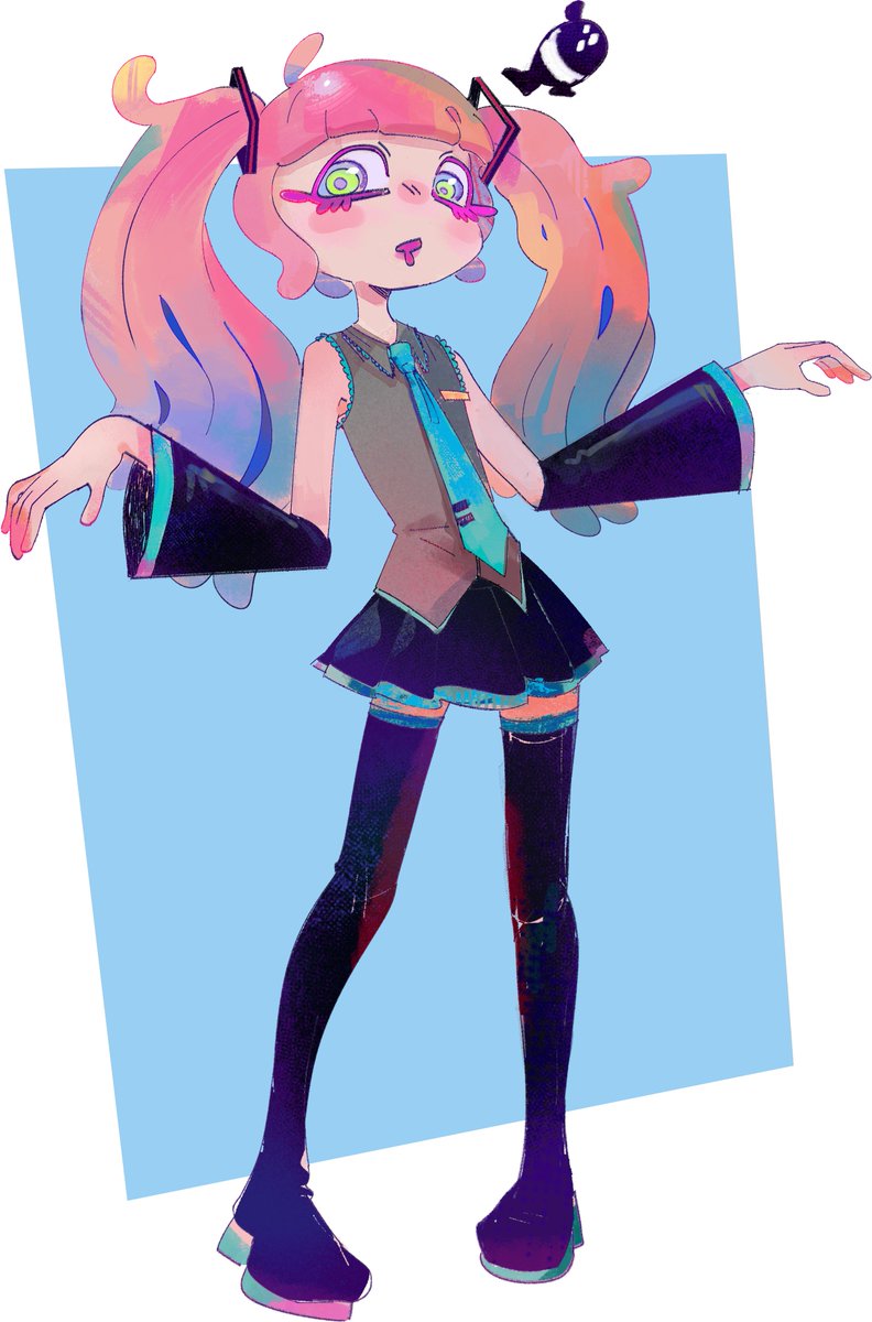 (Iddle) on Twitter: "Miku and Paruko are TECHNICALLY the same #Splatoon3 #splatbands"