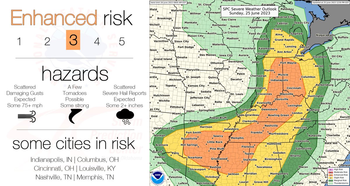 Nws Storm Prediction Center On Twitter 6 25 There Is An Enhanced