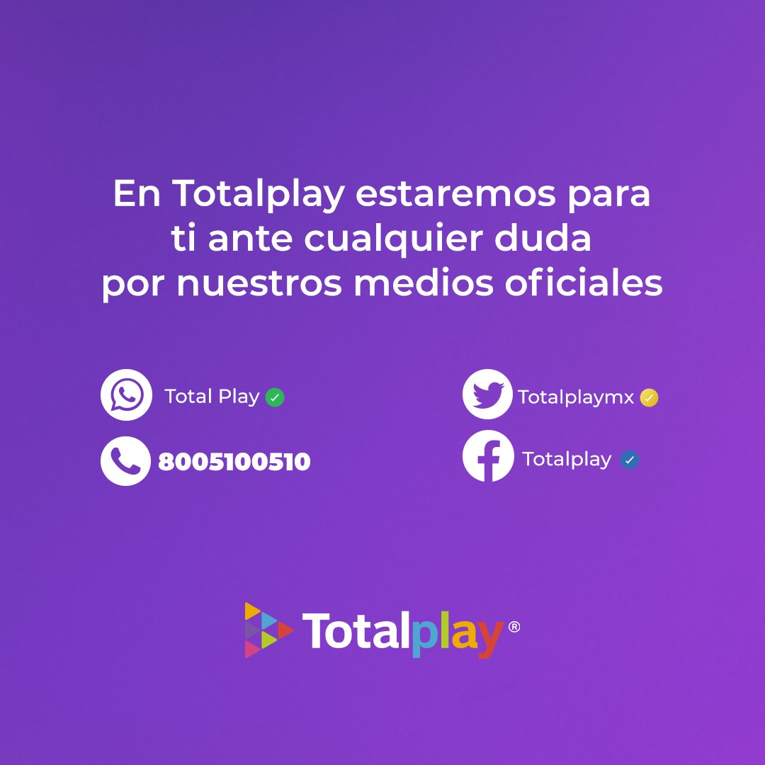 Totalplay on Twitter: "¡No caigas la trampa! 🚨 En Totalplay tenemos nuestros canales oficiales ...