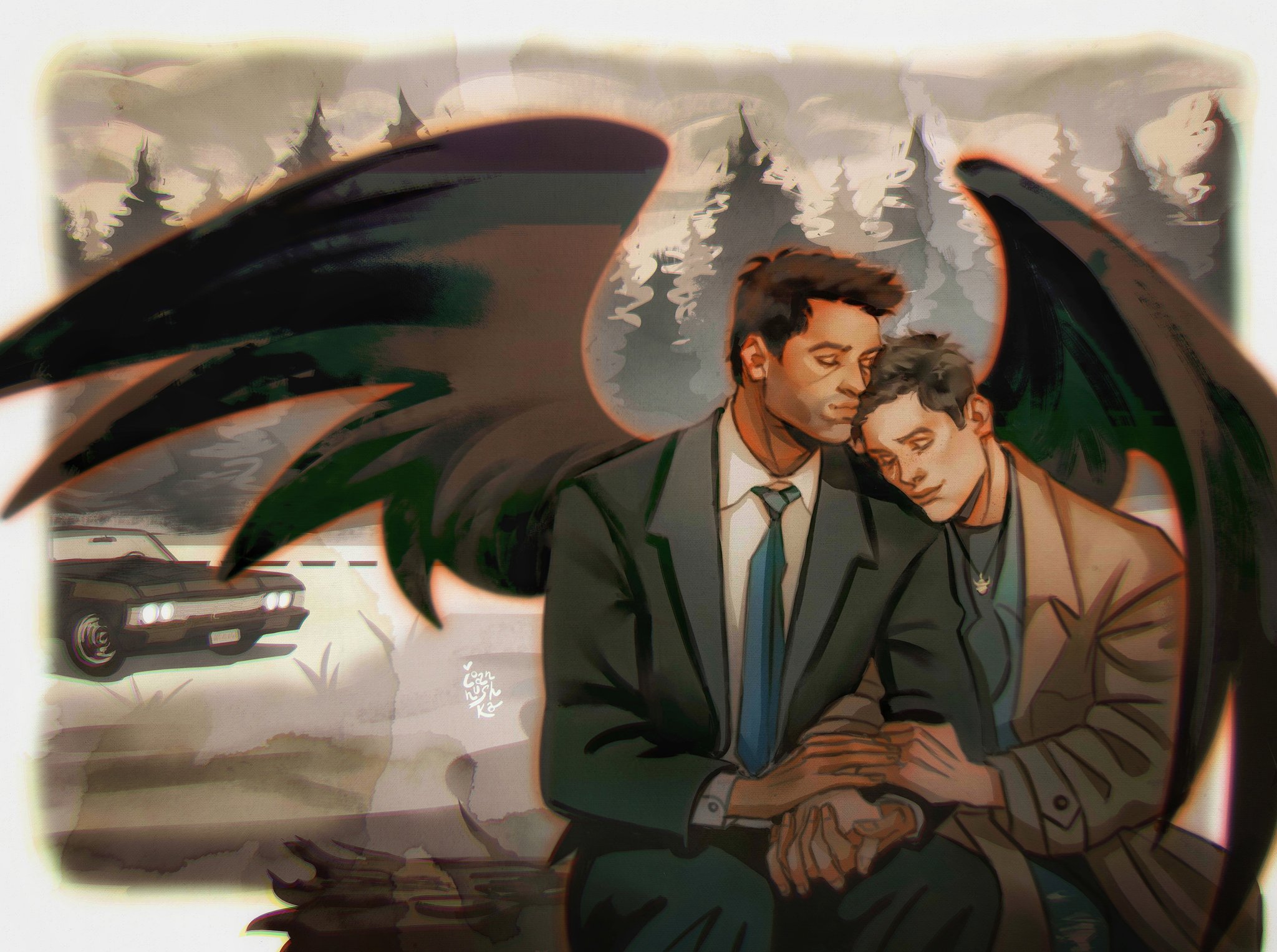 Dean Und Cas Tapete