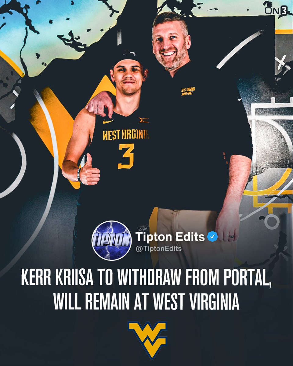 Joe Tipton on Twitter: "NEWS: Kerr Kriisa will withdraw his name from the transfer portal and ...